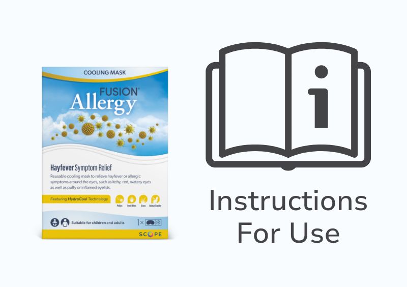 Fusion Allergy Cooling Mask Instructions For Use Document - Scope Eyecare