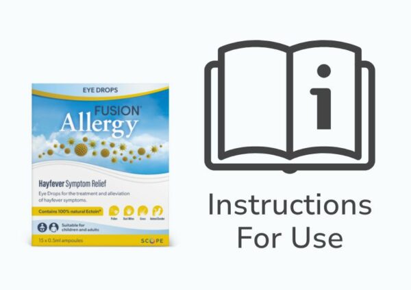 Fusion Allergy Eye Drops Instructions For Use Document - Scope Eyecare