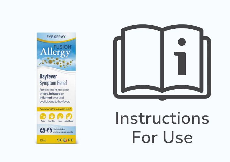 Fusion Allergy Eye Spray Instructions For Use Document - Scope Eyecare