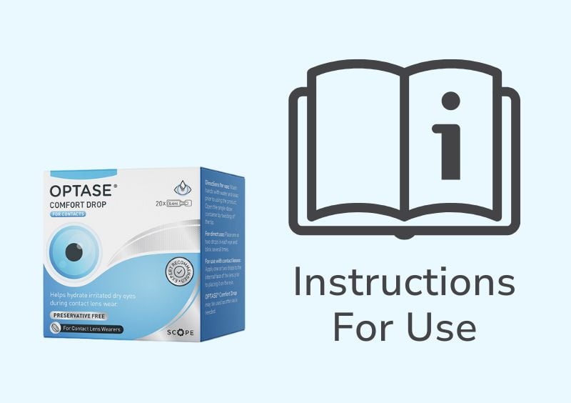 Optase Comfort Drop Instructions For Use Document - Scope Eyecare