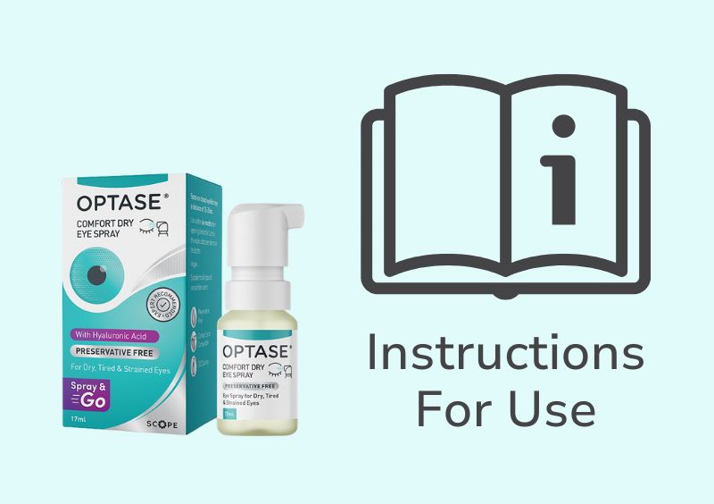 Optase Comfort Dry Eye Spray Instructions For Use Document - Scope Eyecare