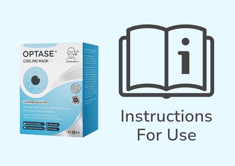 Optase Cooling Mask Instructions For Use Document - Scope Eyecare